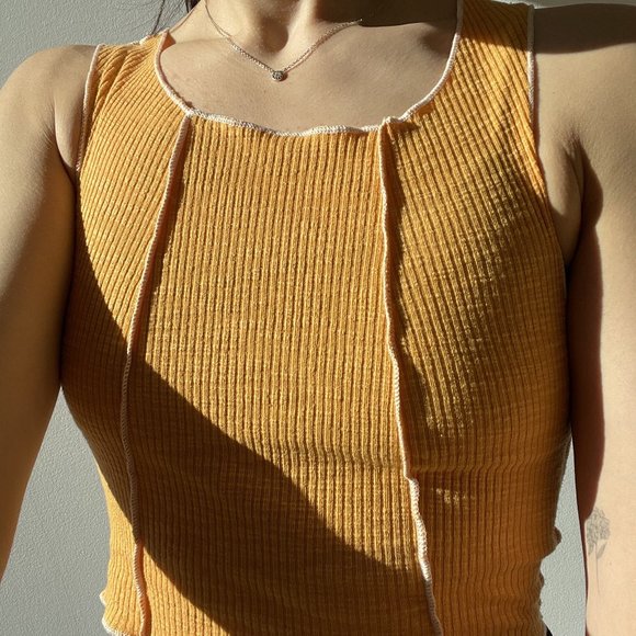 Princess Polly | Tops | Princess Polly Orange Cropped Tank | Poshmark